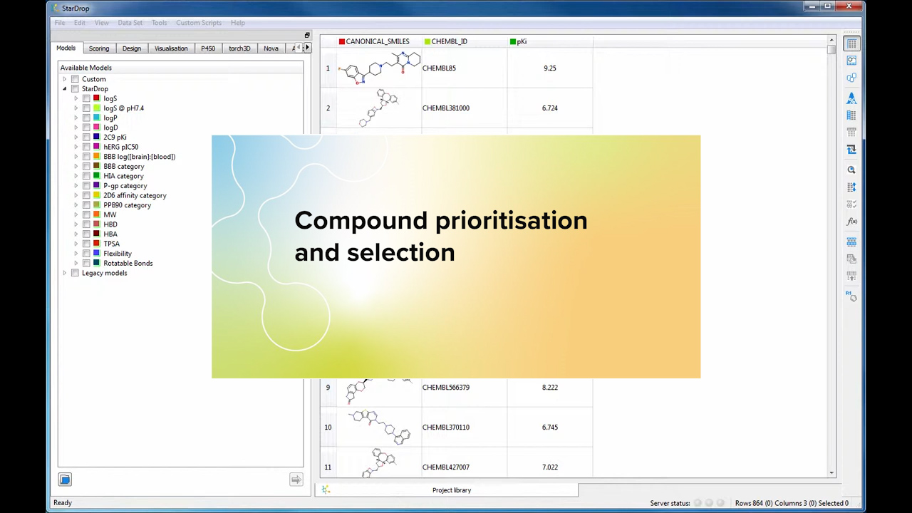 Compound prioritisation and selection - Optibrium