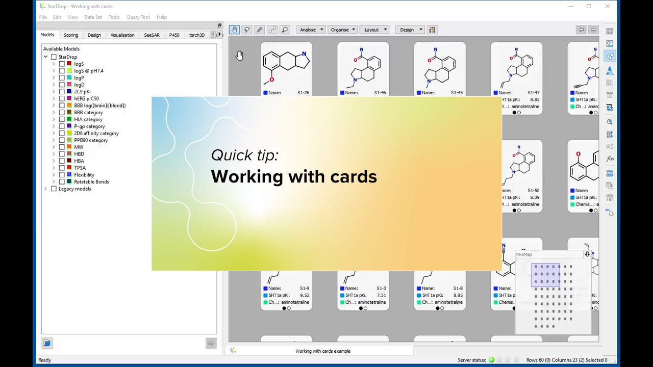 Working with cards in StarDrop - Optibrium