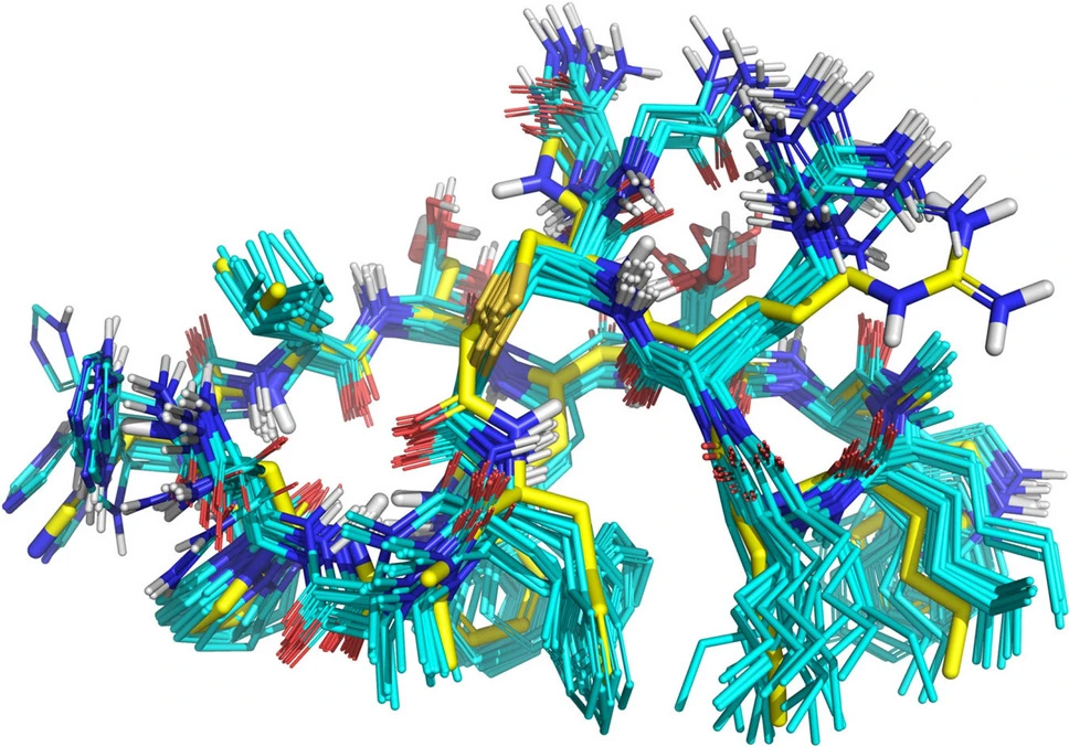 Complex peptide macrocycle optimisation: combining NMR restraints with conformational analysis ...