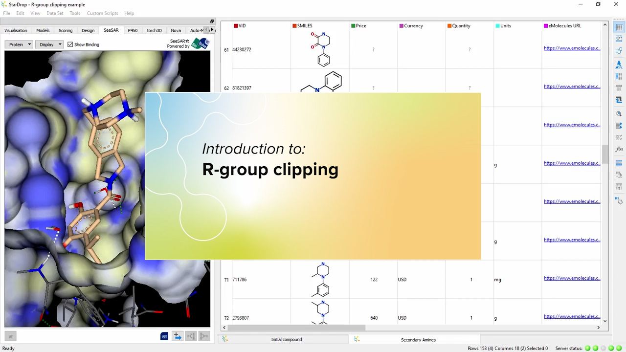 R-group clipping of reagents for library enumeration - Optibrium