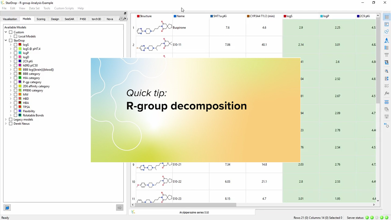 R-group decomposition - Optibrium