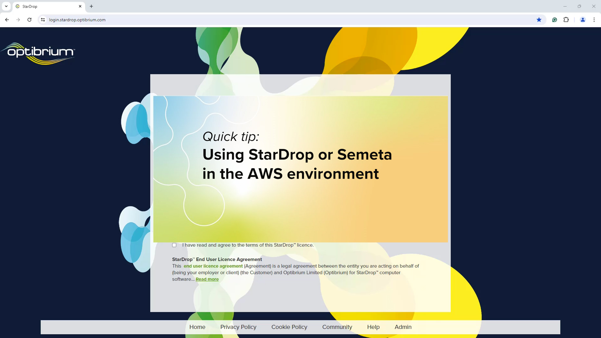 Using StarDrop or Semeta in the AWS environment - Optibrium
